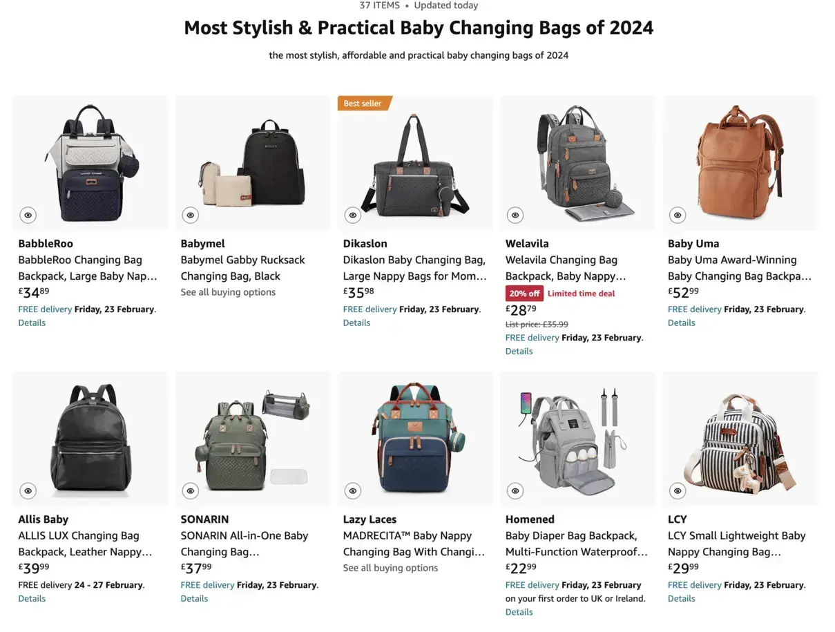 Best Baby Changing Bags of 2024