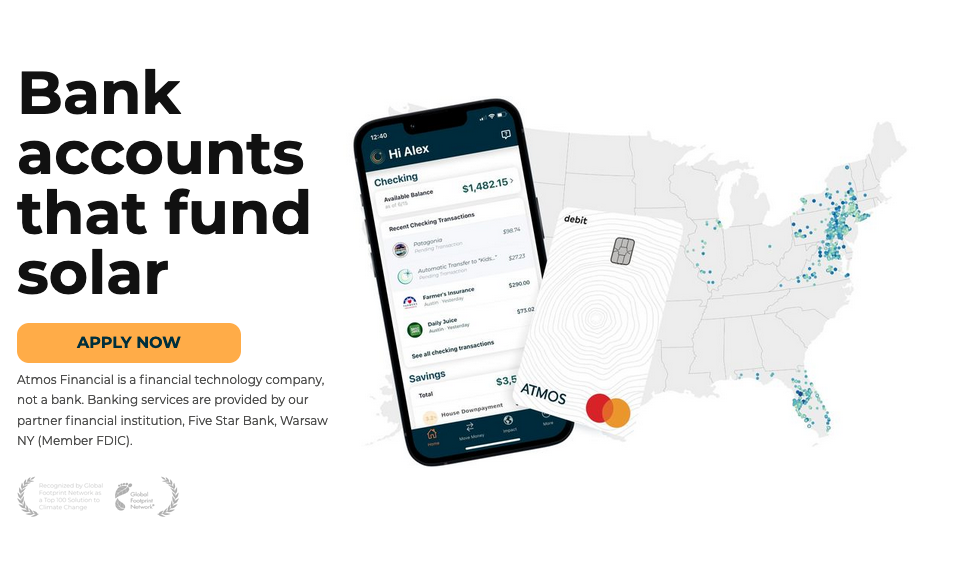 ATMOS Financial | Climate fintech offering checking, savings & solar ...