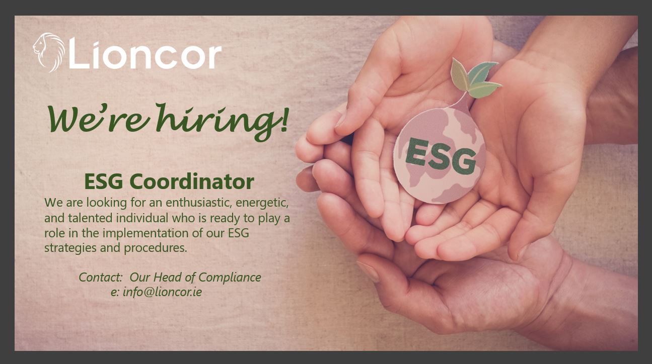 We're looking to recruit an ESG Coordinator