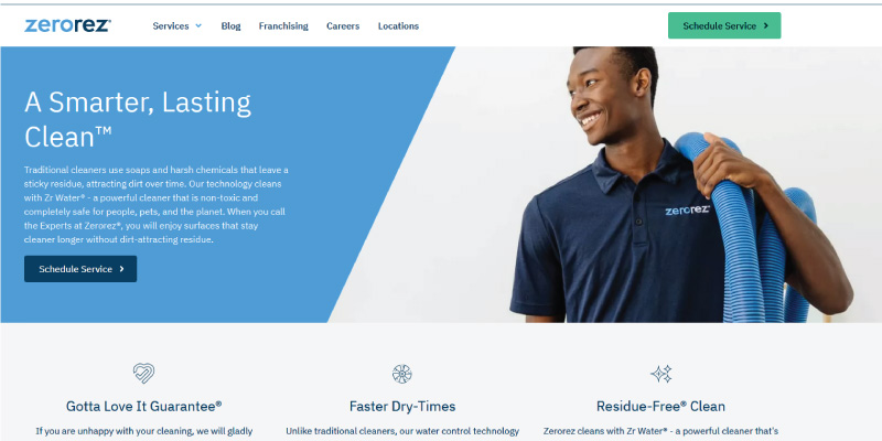 Best Carpet Cleaning Websites: Key Features to Include (+Example)