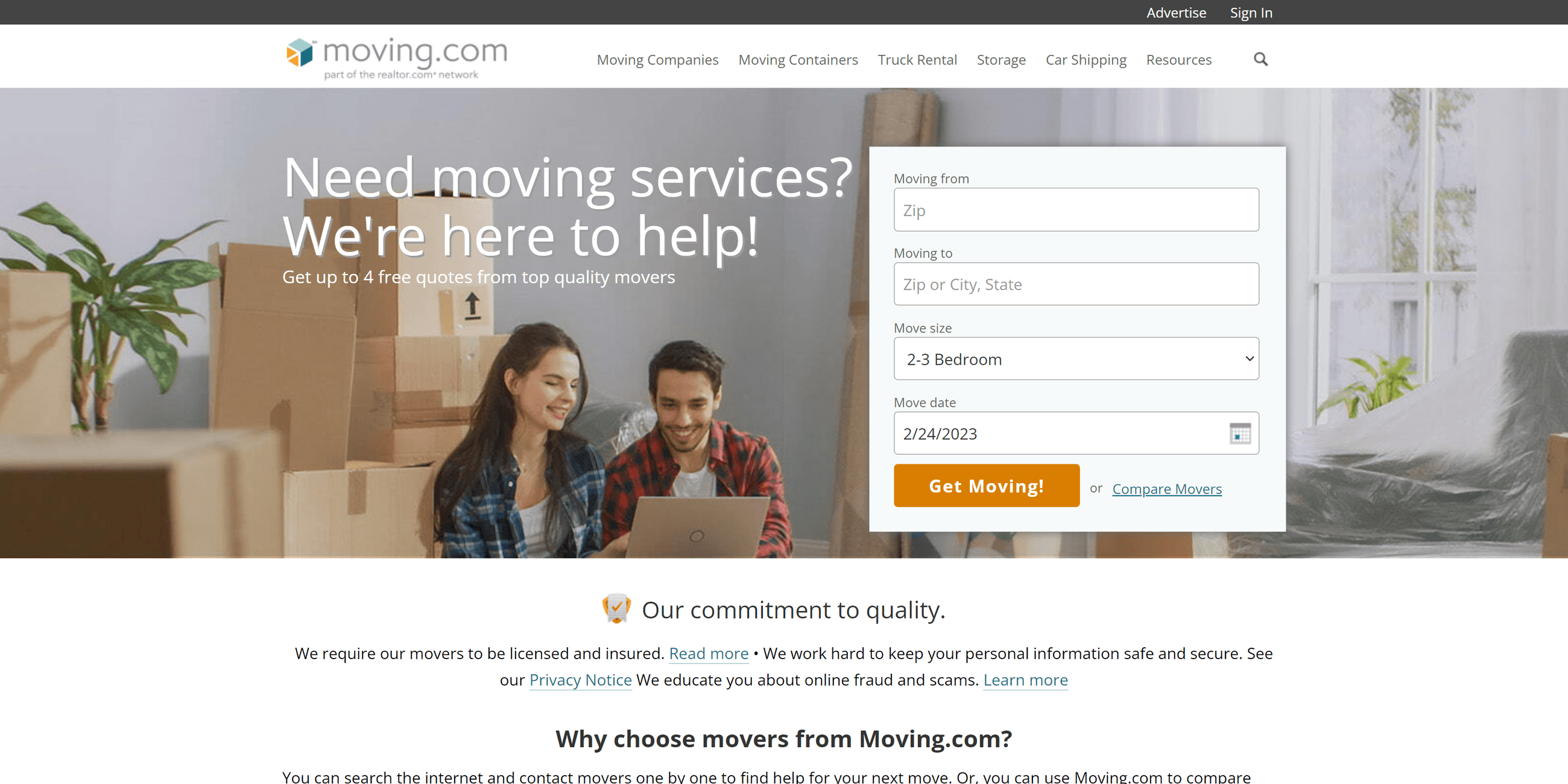Great Moving Websites: Essential Features to Integrate (+Examples)