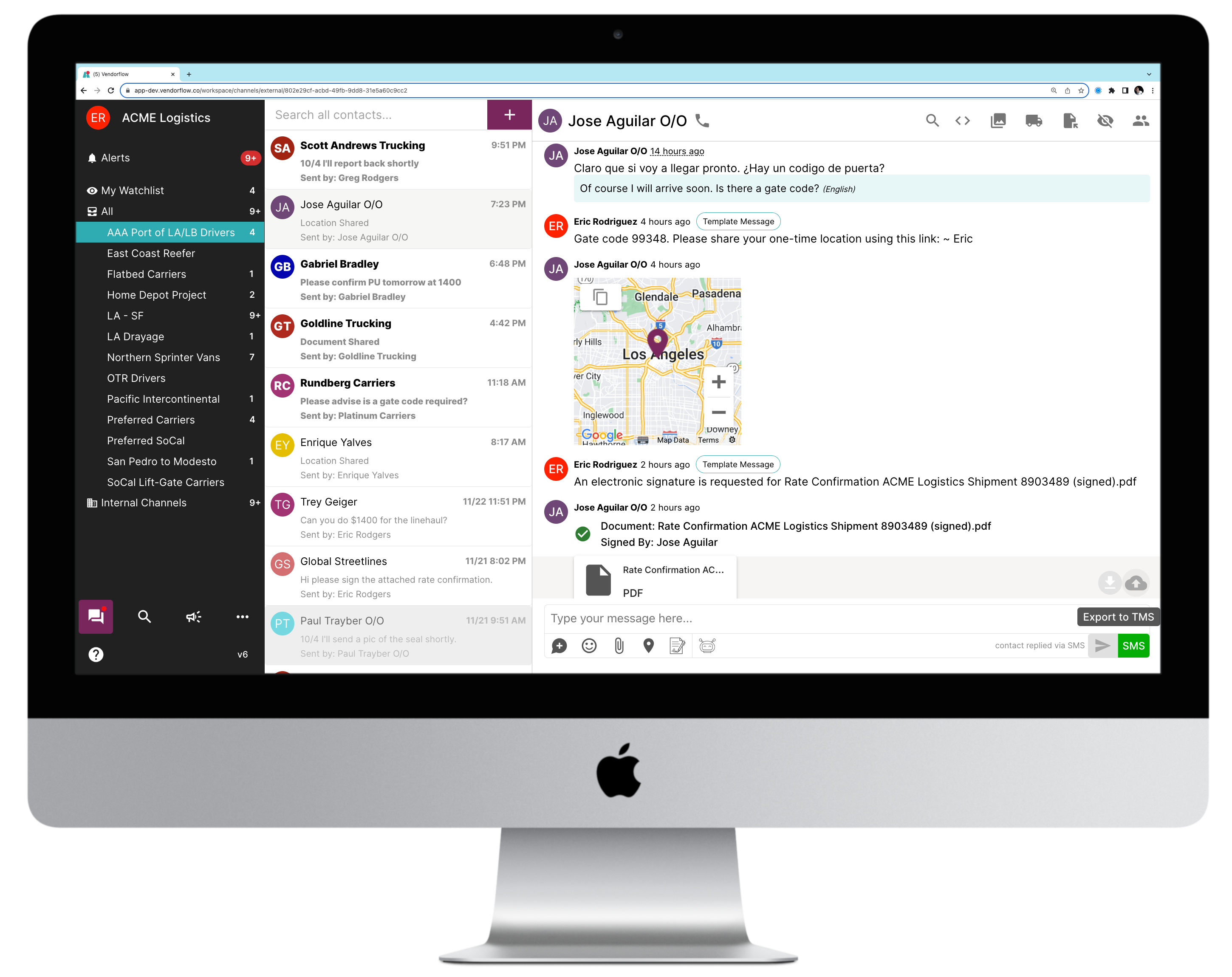 Vendorflow - Business Texting for Logistics