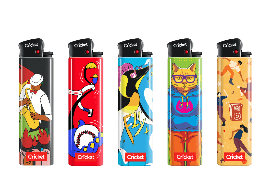 Types and finishes of Cricket lighters