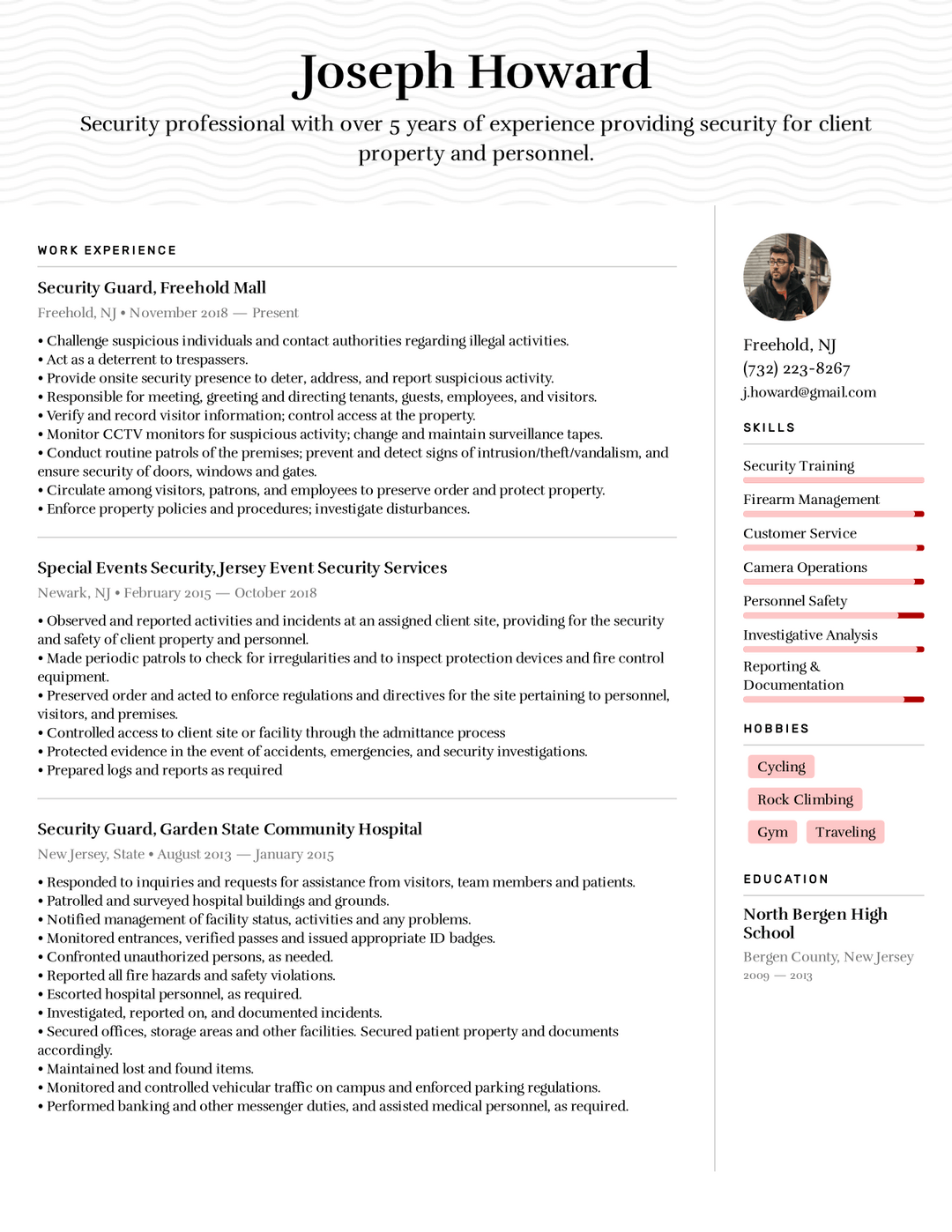 Security Guard Resume Example & Writing Tips for 2022