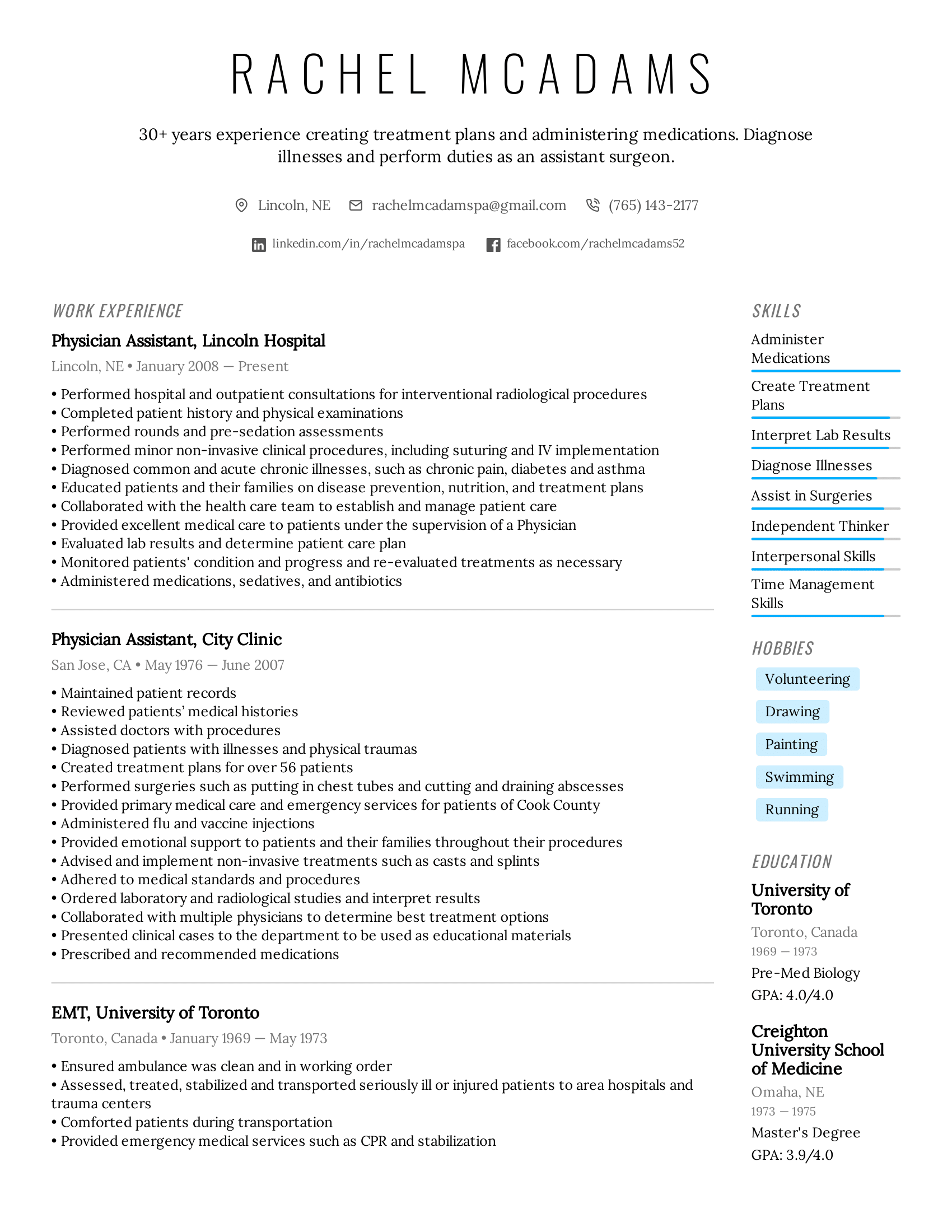 Physician Assistant Resume Example Writing Tips For 2022 Physician Assistant Resume Example Writing Tips For 2022