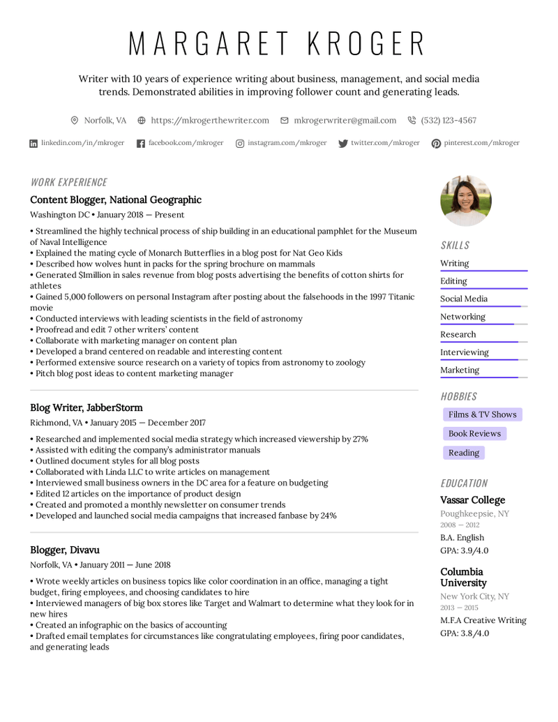 PDF Resume Templates & Formats for 2022 | Easy Resume