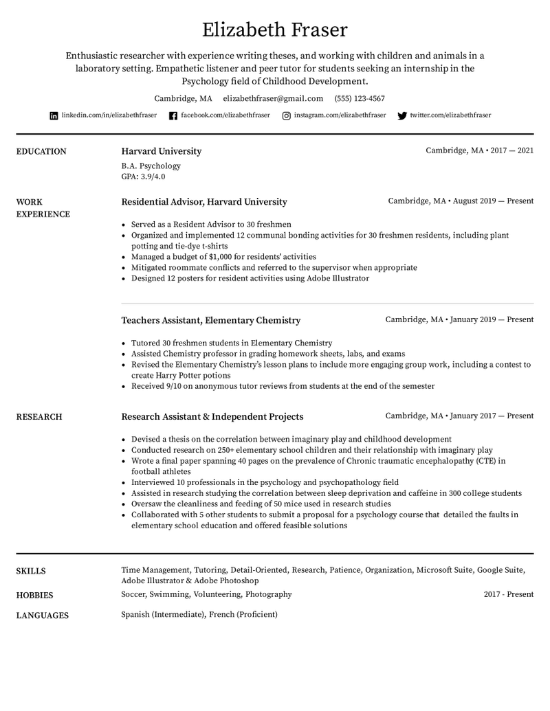 Printable Resume Templates & Formats for 2022 | Easy Resume