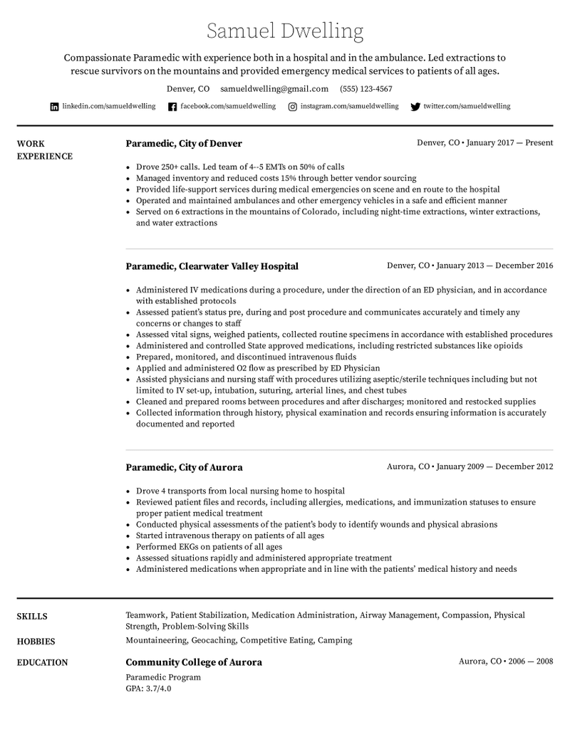 One-Column Resume Templates & Formats for 2022 | Easy Resume