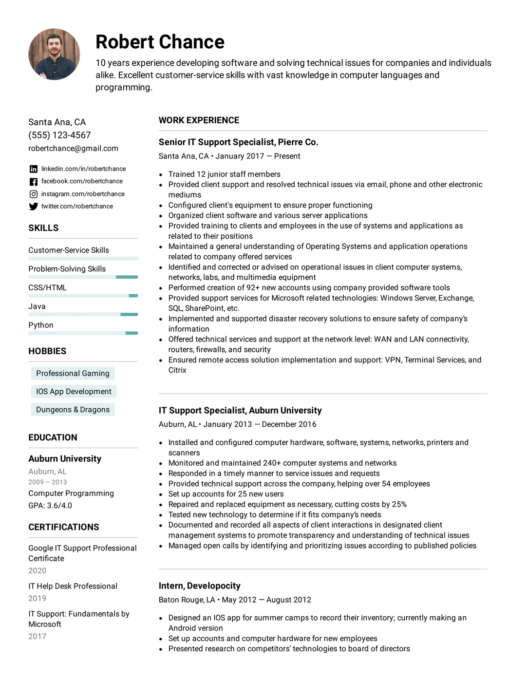 PDF Resume Templates & Formats for 2022 | Easy Resume