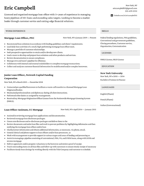 Loan Officer Resume Example & Writing Tips for 2022