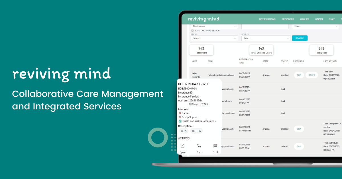 Reviving Mind: Collaborative Care Management Platform