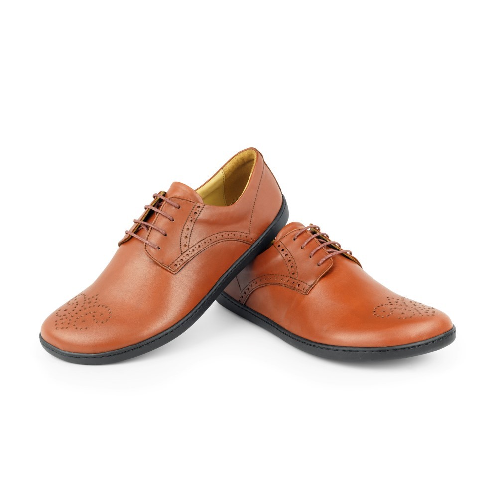 Peaq Brogue Cognac | Barefoot Shoes