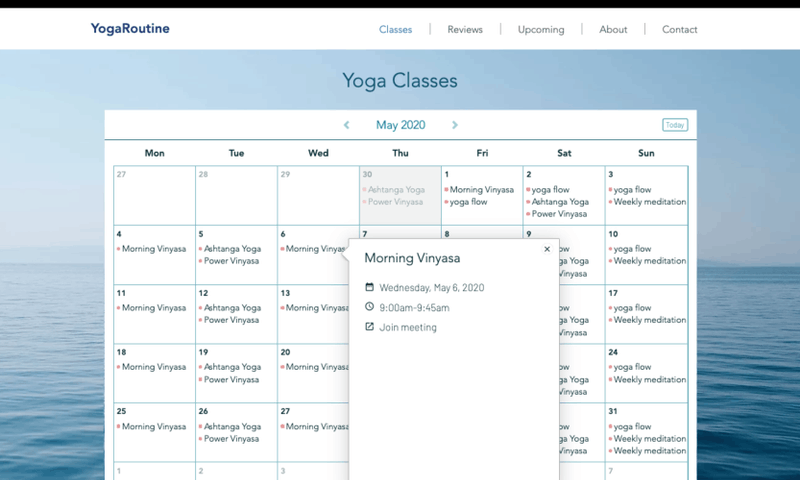 Events Calendar for Wix, Shopify, Weebly and more