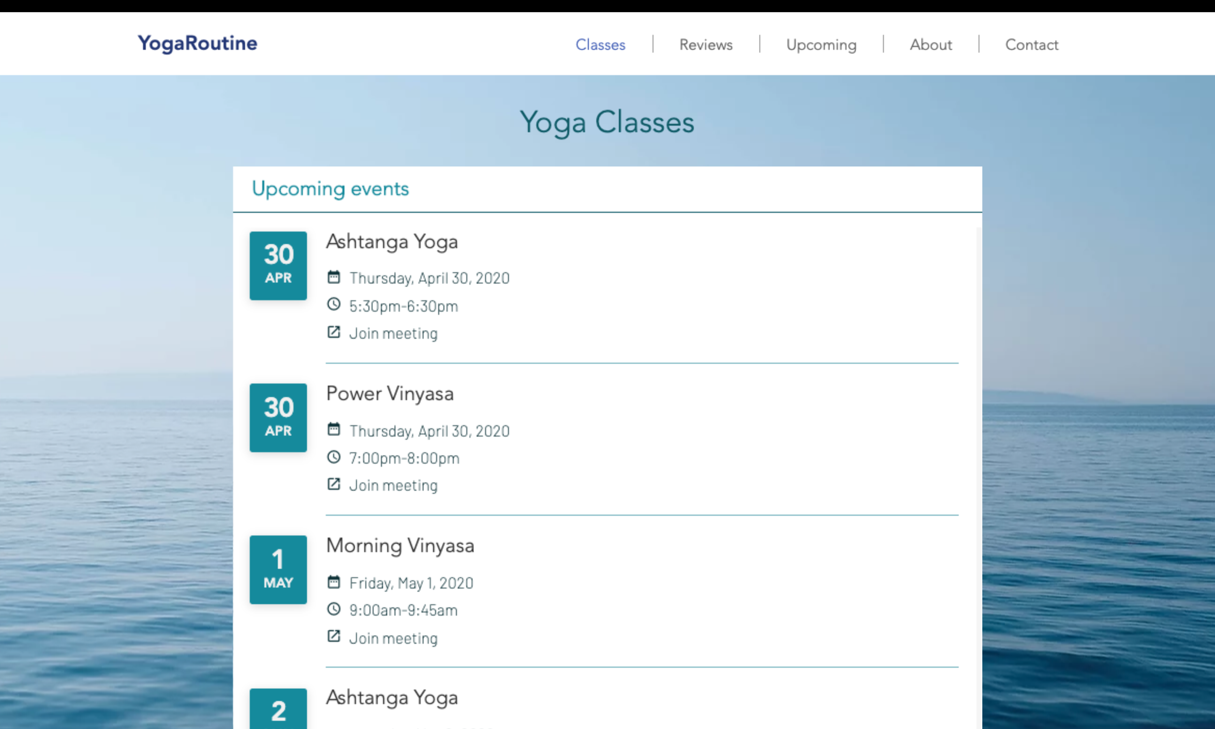 Events Calendar for Wix, Shopify, Weebly and more