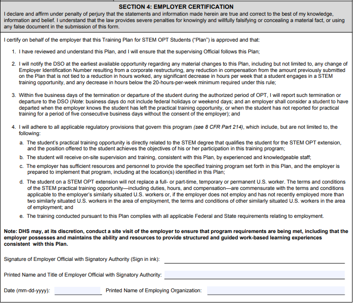 A Guide for Completing Form I-983 for STEM OPT Students