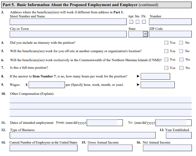 Petition for Nonimmigrant Worker, Form I-129 - OnBlick Inc