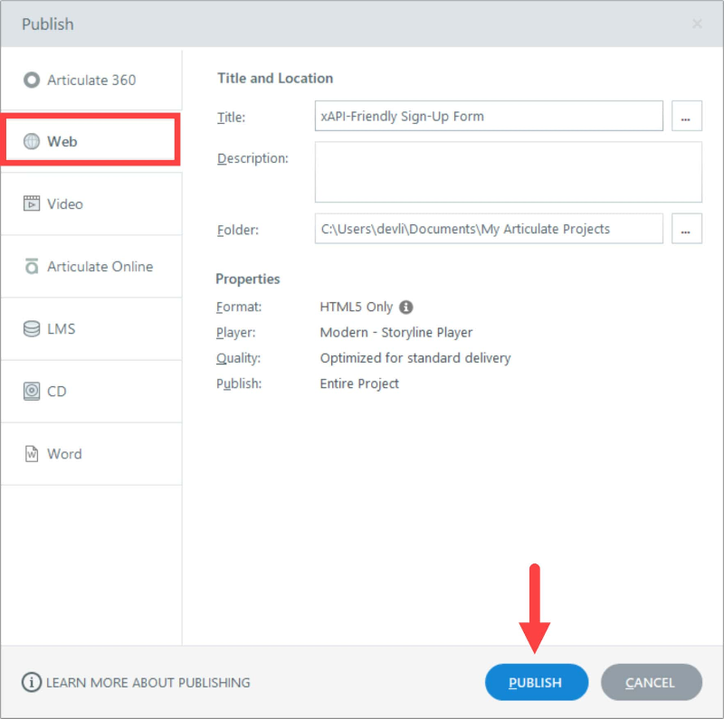How to Send an xAPI Statement from a Storyline Course | Devlin Peck