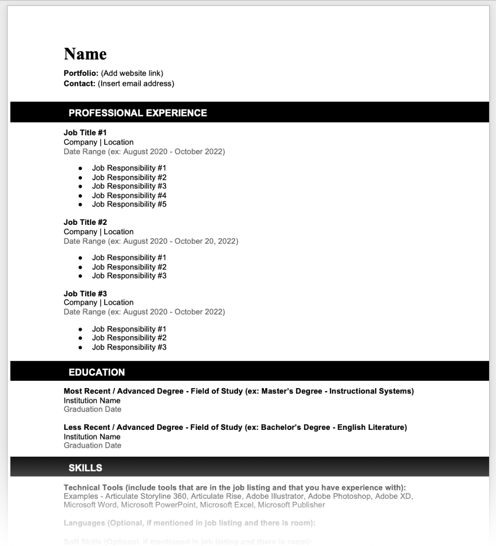 The Ultimate Instructional Design Resume Guide in 2024 (With Examples ...