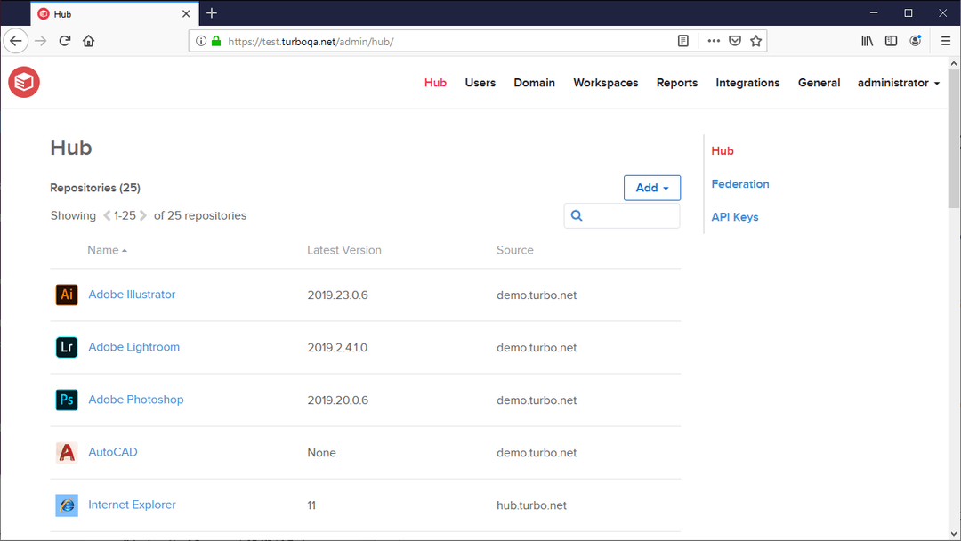 Turbo Hub - Turbo.net