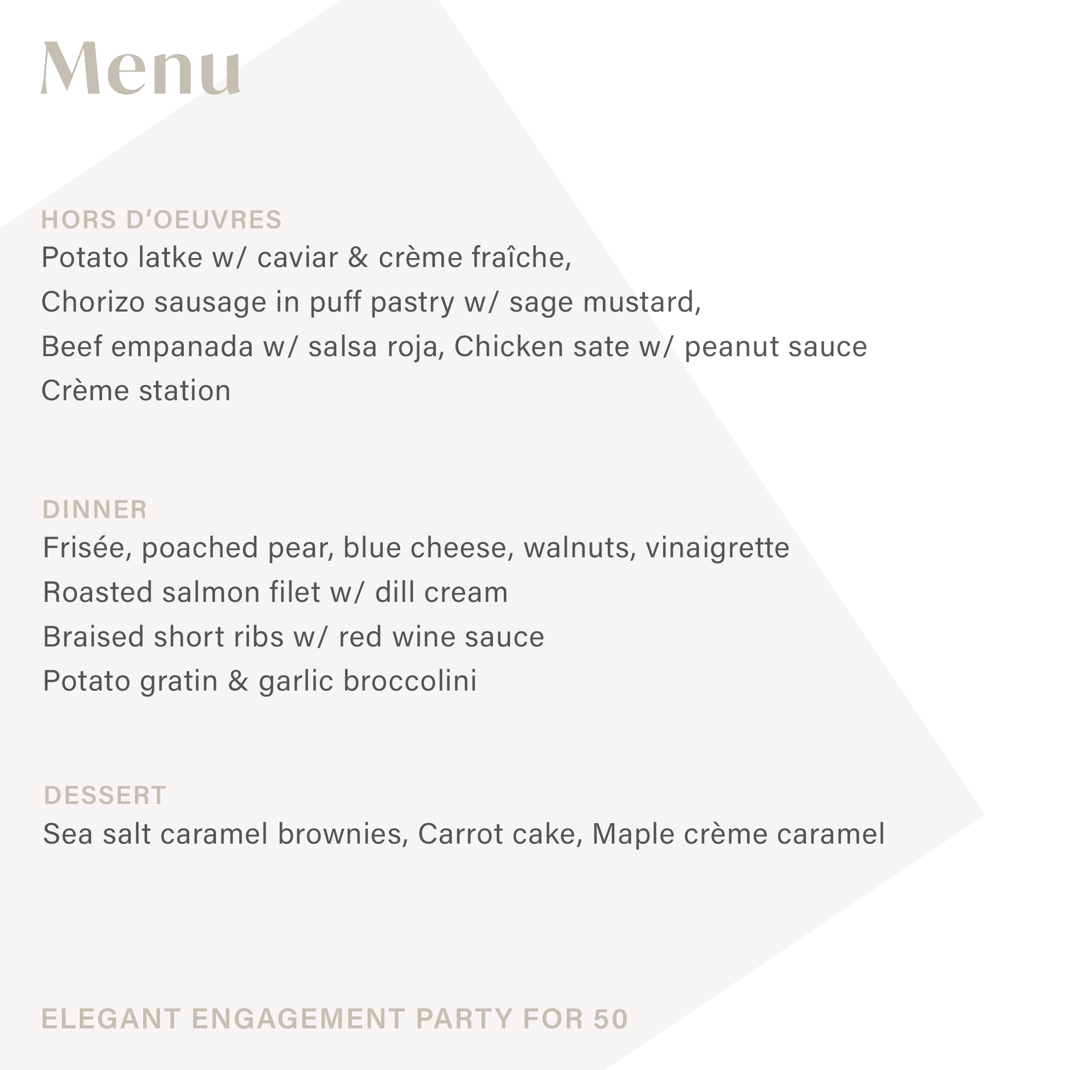 Menus — Portico Asbury Arboretum