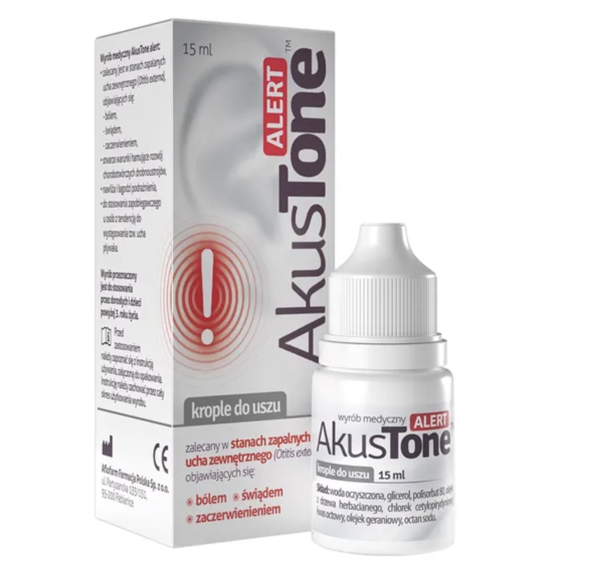 AkusTone ALERT, krople do uszu, 15 ml