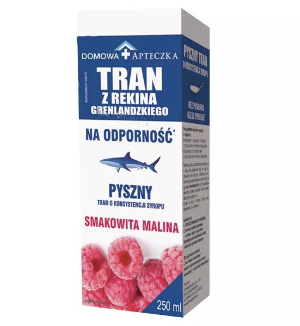 Domowa Apteczka Tran z rekina grenlandzkiego bez posmaku ryby, smak ...