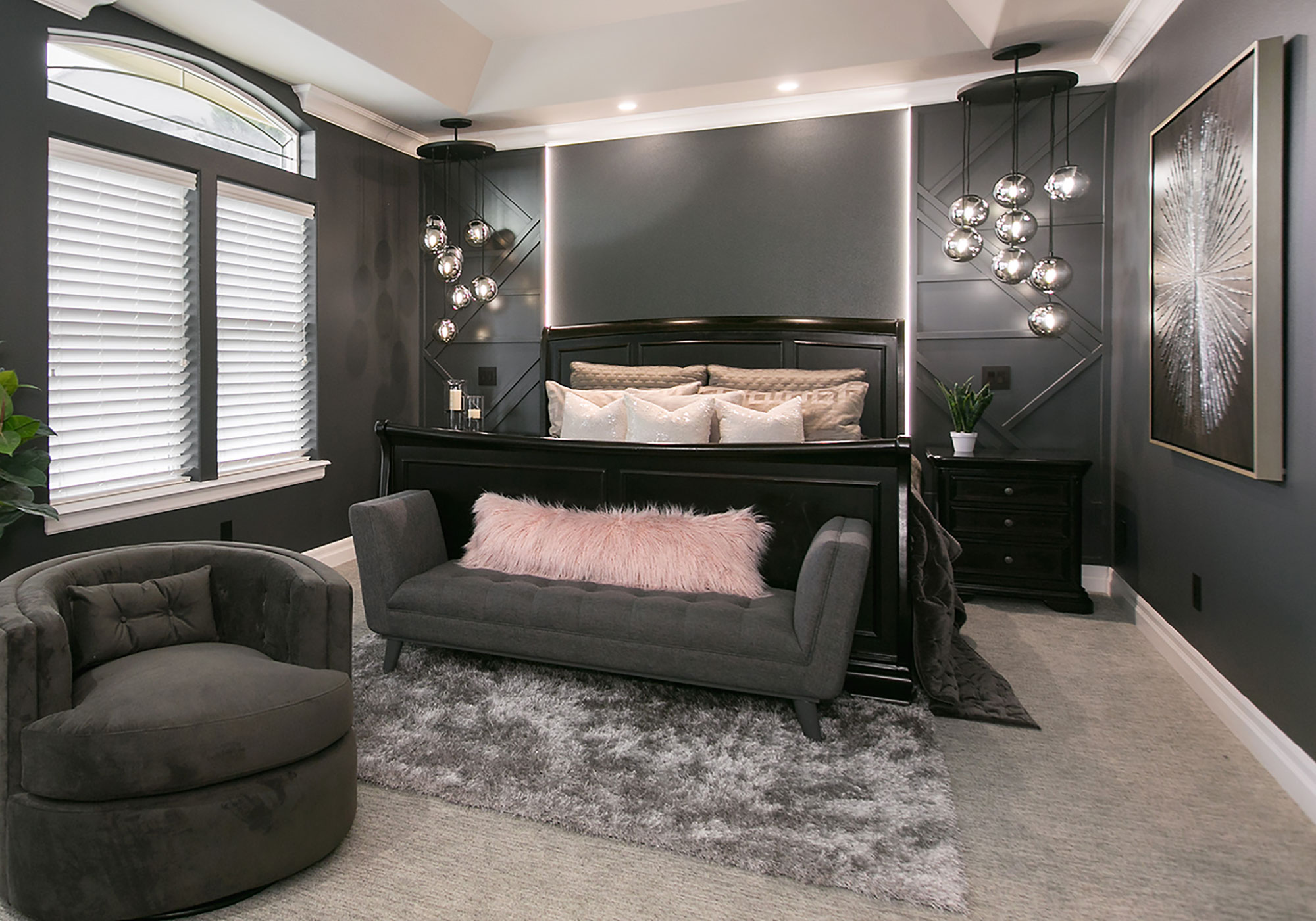 Posh and Moody Master Bedroom Makeover | TANNA BY DESIGN®