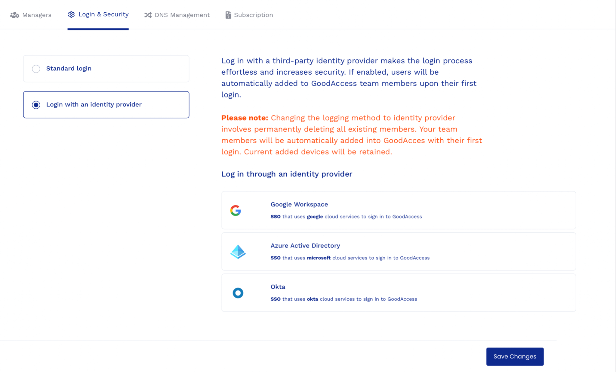 Enhanced identity awareness, connectivity and protection | GoodAccess®