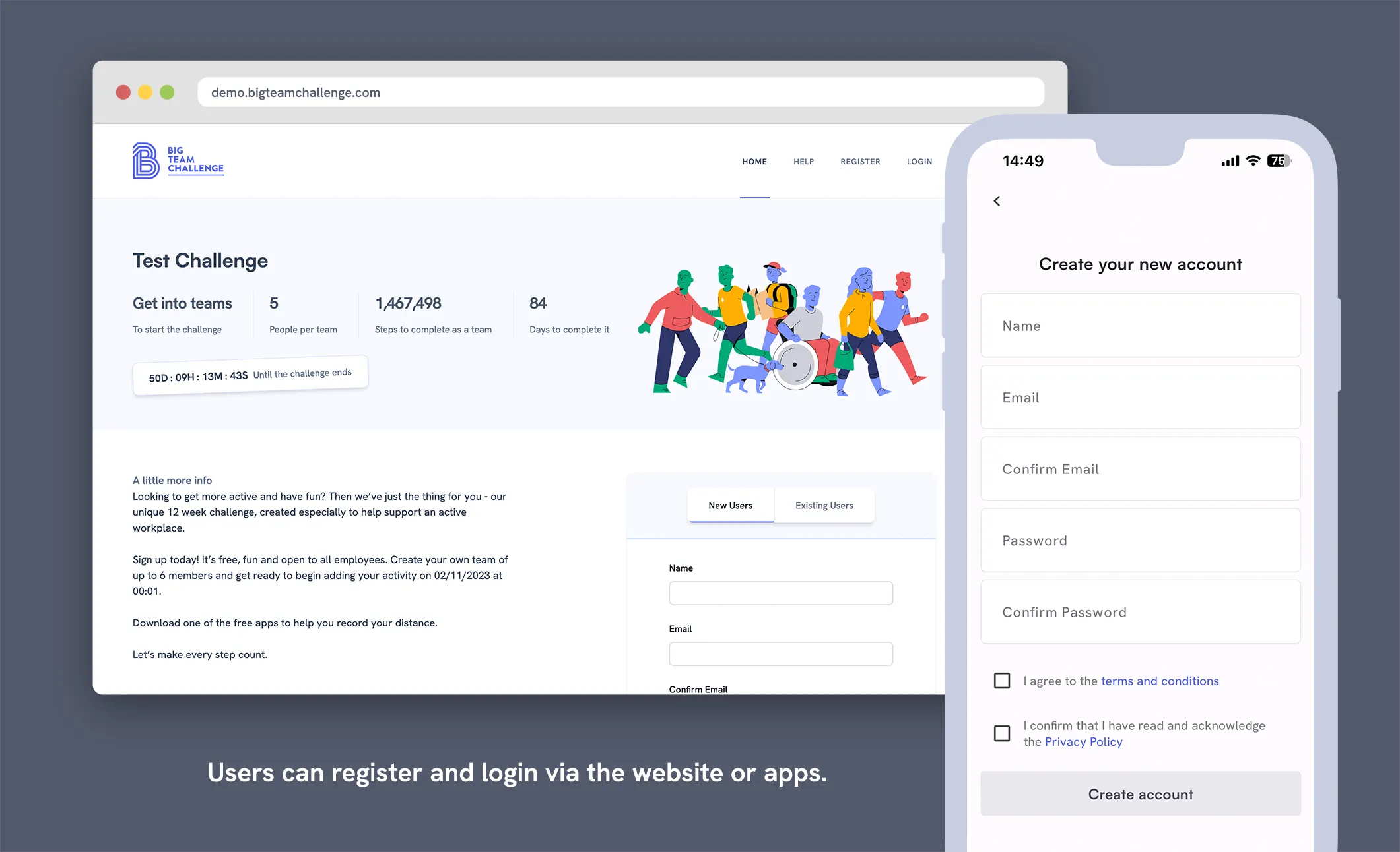 Step Challenge - Virtual maps, sync steps, leaderboards and more.
