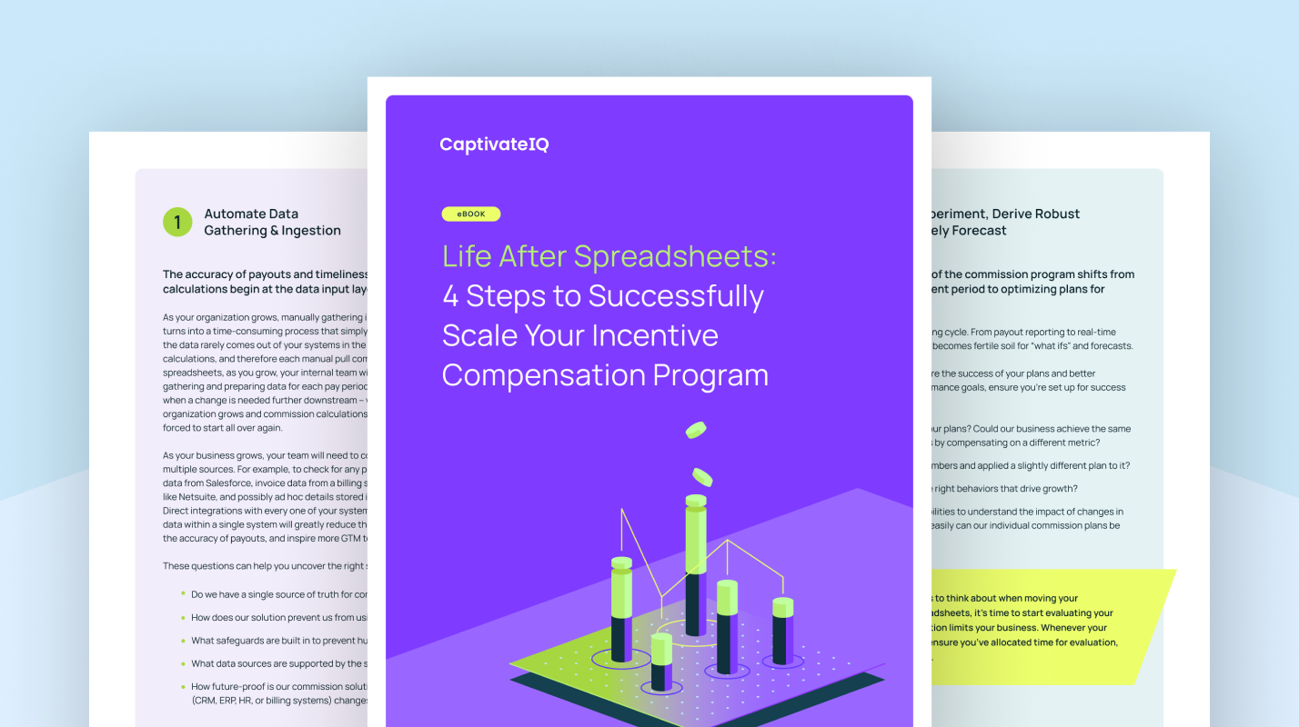 4 steps to scale sales commission program | CaptivateIQ