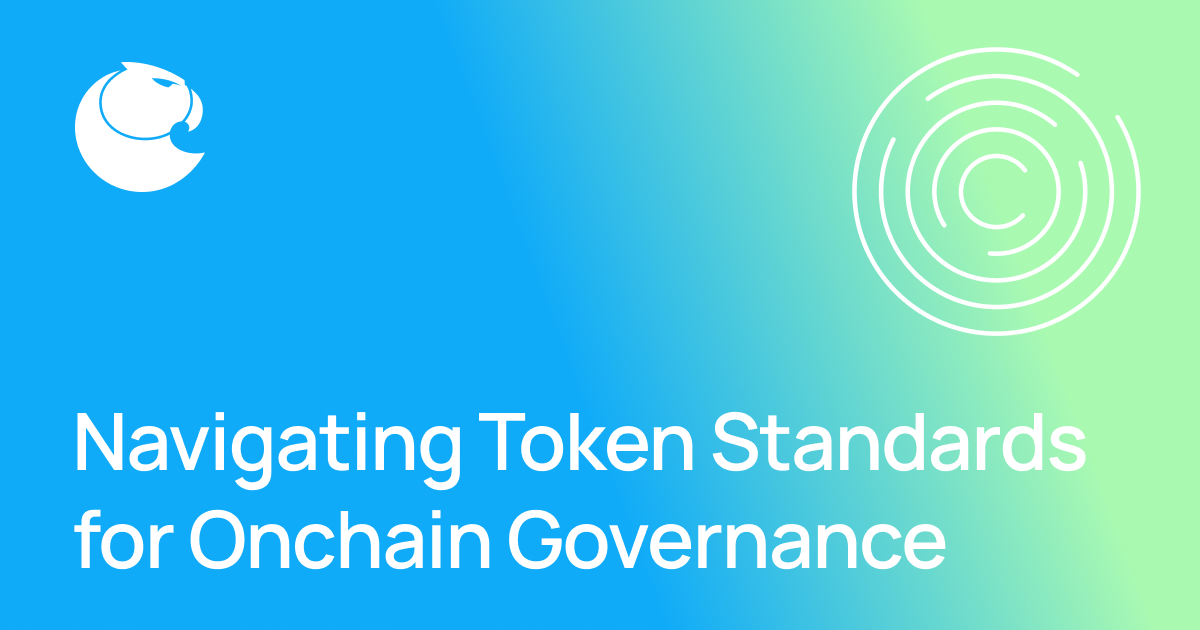 Navigating Token Standards for Onchain Governance