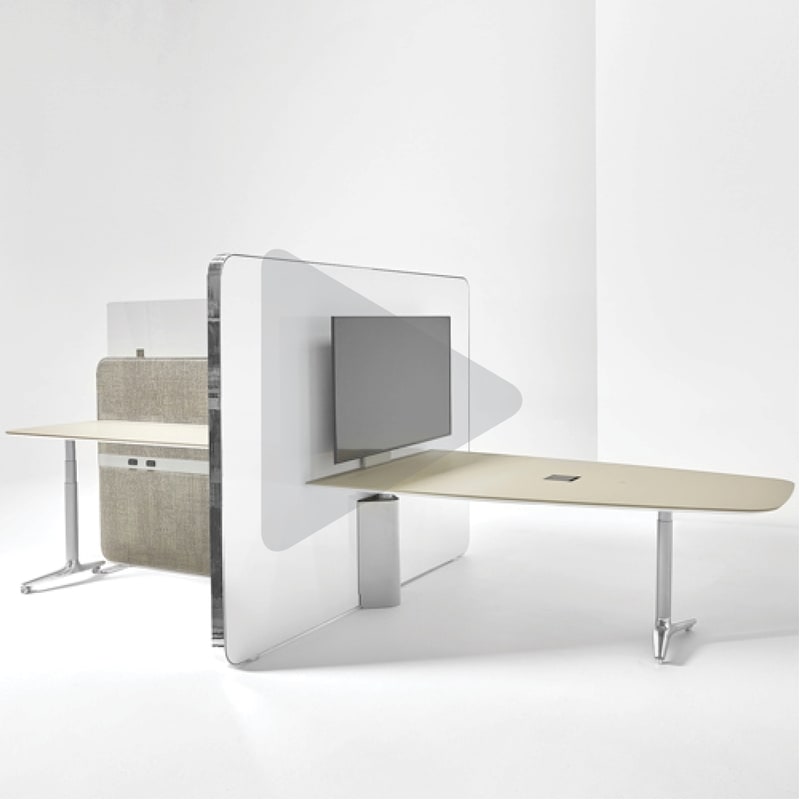 Gateway™ Height Adjustable Media Wall Table