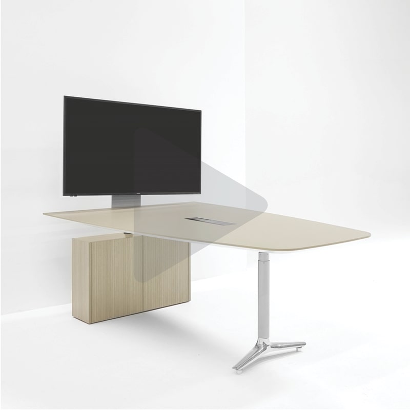 Gateway™ Height Adjustable Media Wall Table