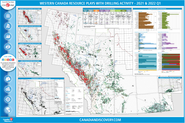 WCSB Resource Plays Map with Drilling Activity