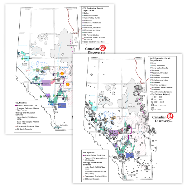CCS Evaluation Permit Target Zones with and without CO2 Emitters