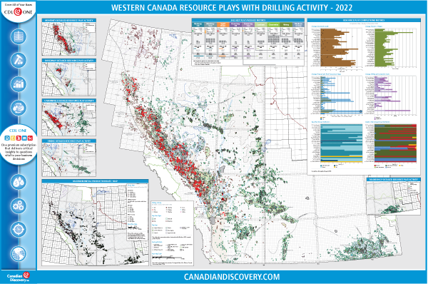 WCSB Resource Plays Map with Drilling Activity