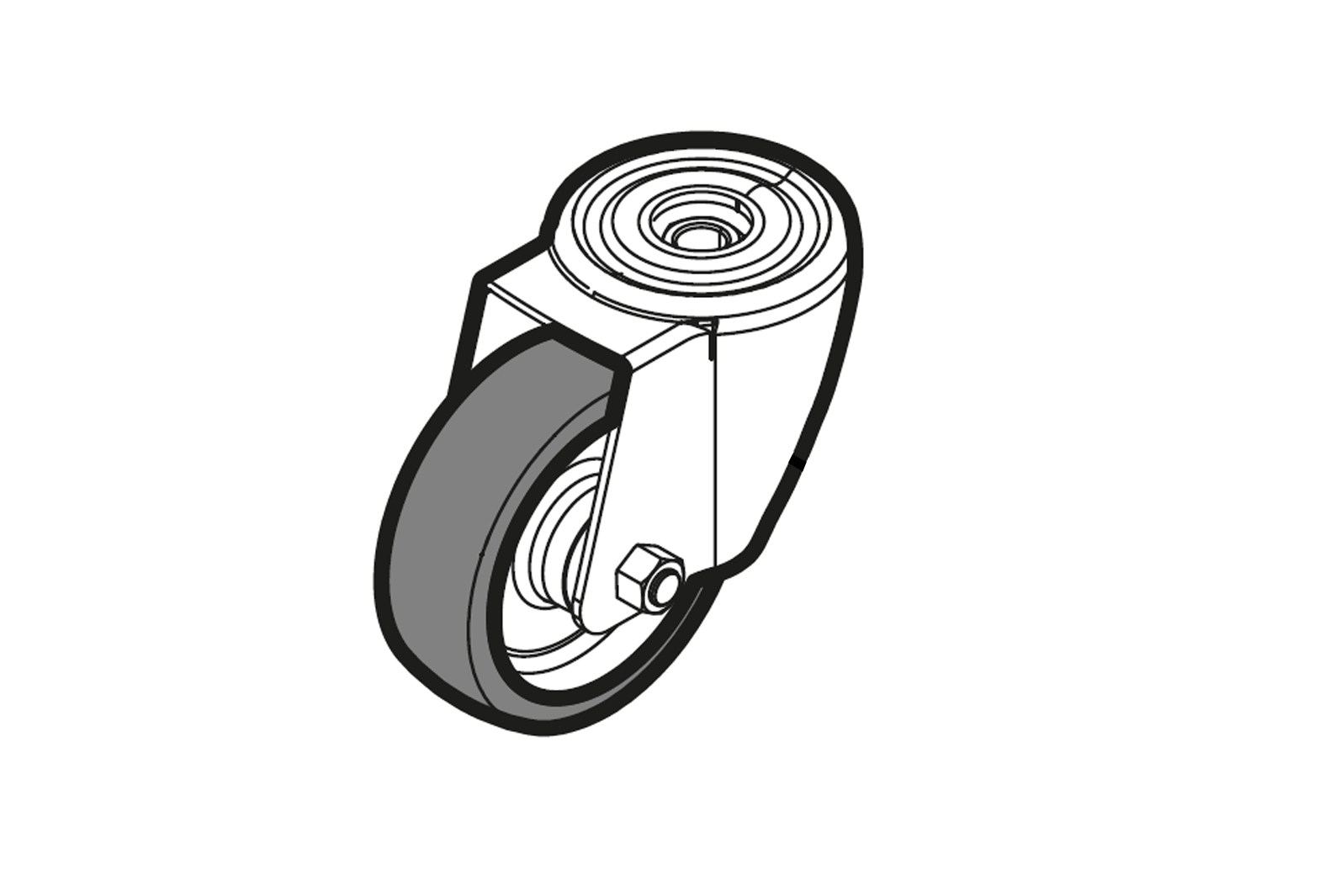 C01.3209 SL Wheel - Wheel without brake for Cuppone Silea dough mixers only