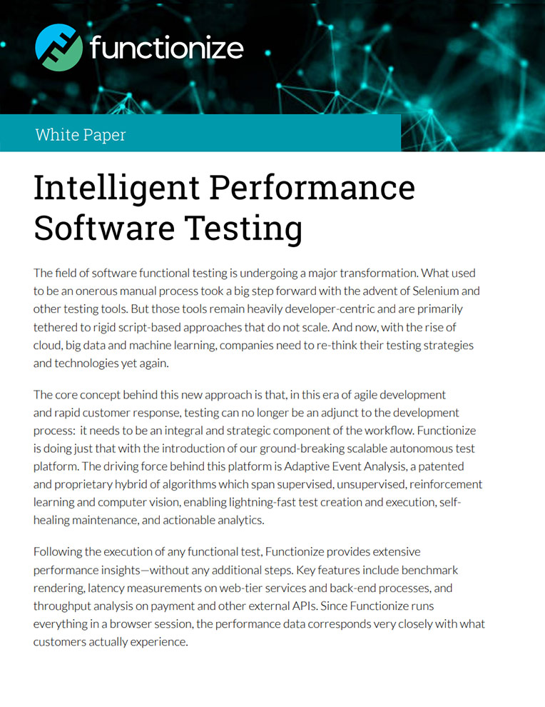 Intelligent Performance Software Testing