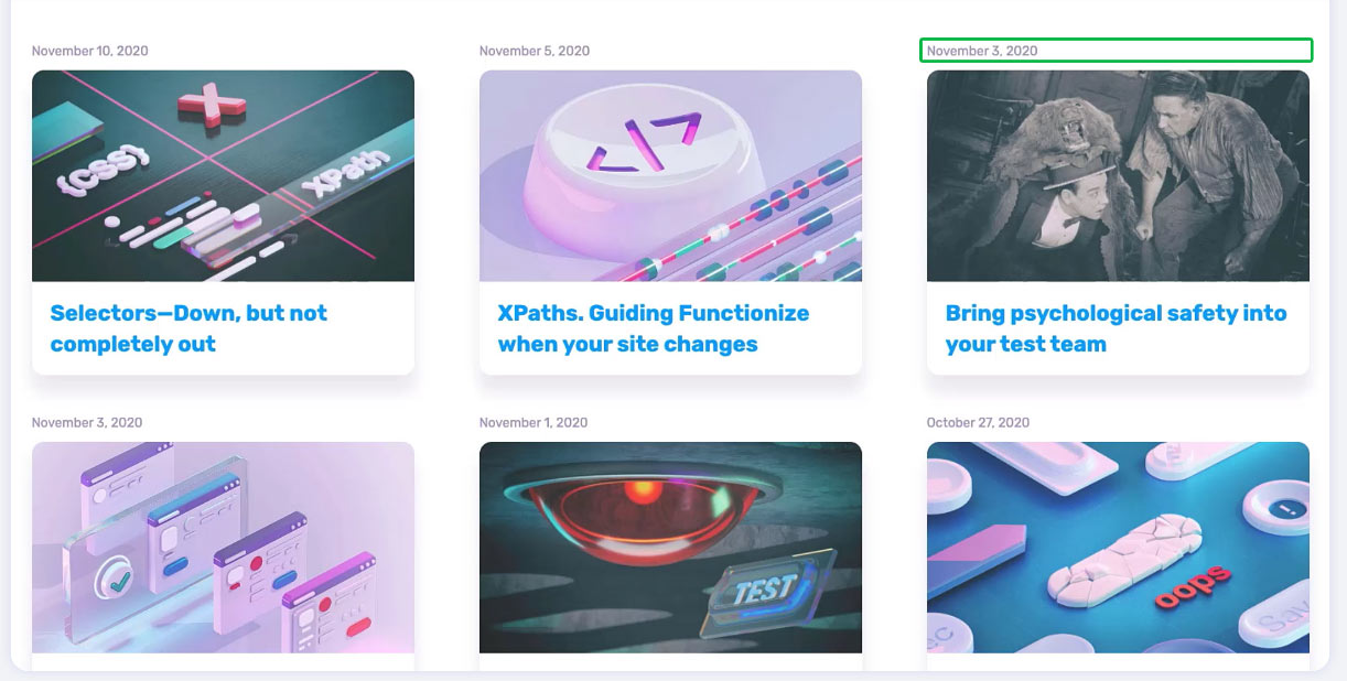 Dynamic learning: tests evolve with your application