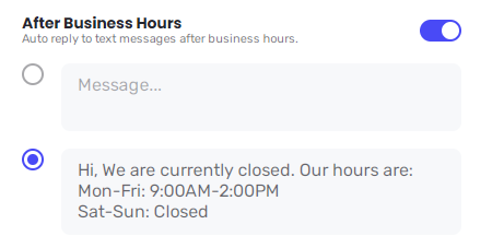 Setting up an after hours auto reply