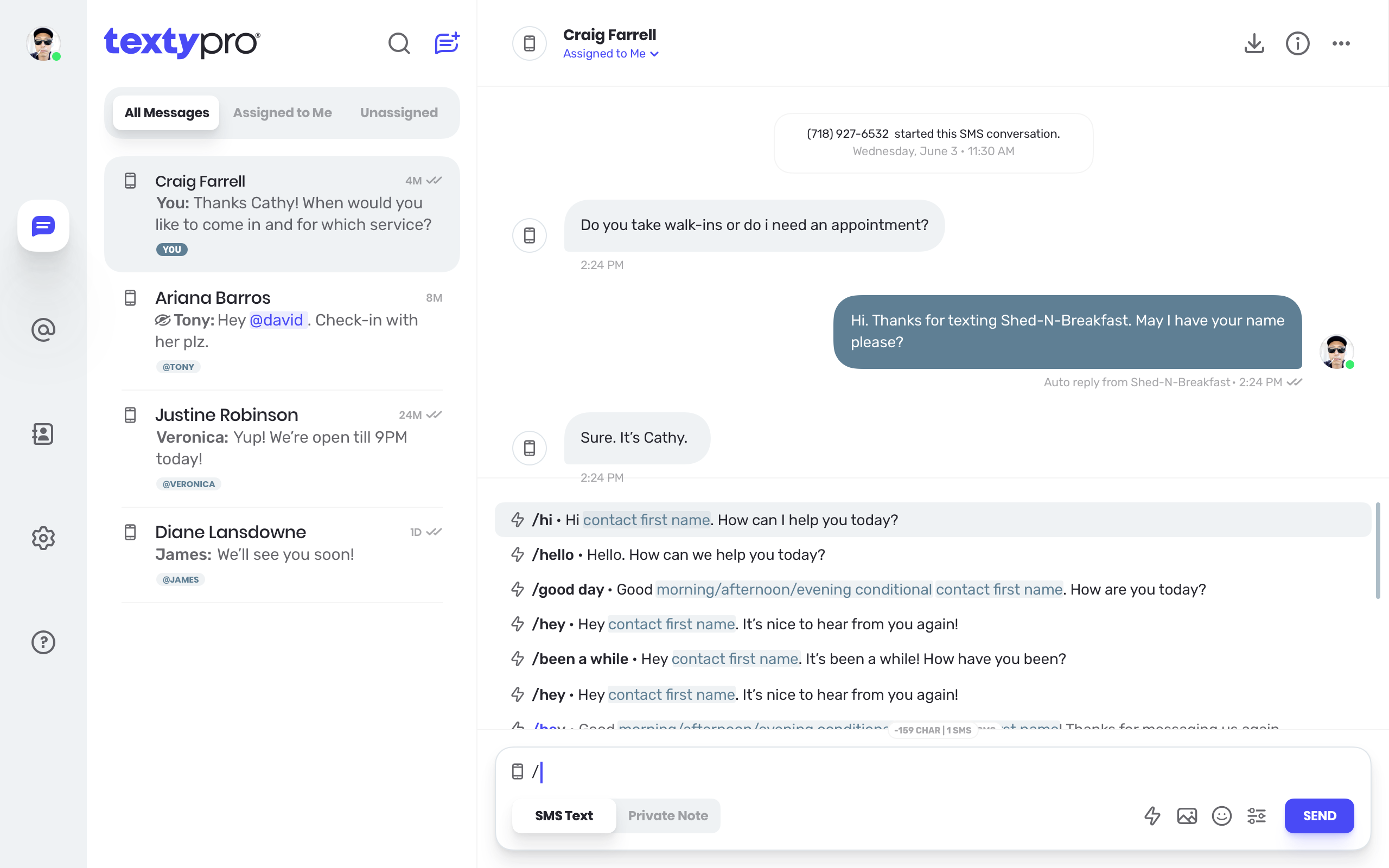 How to use a canned responses