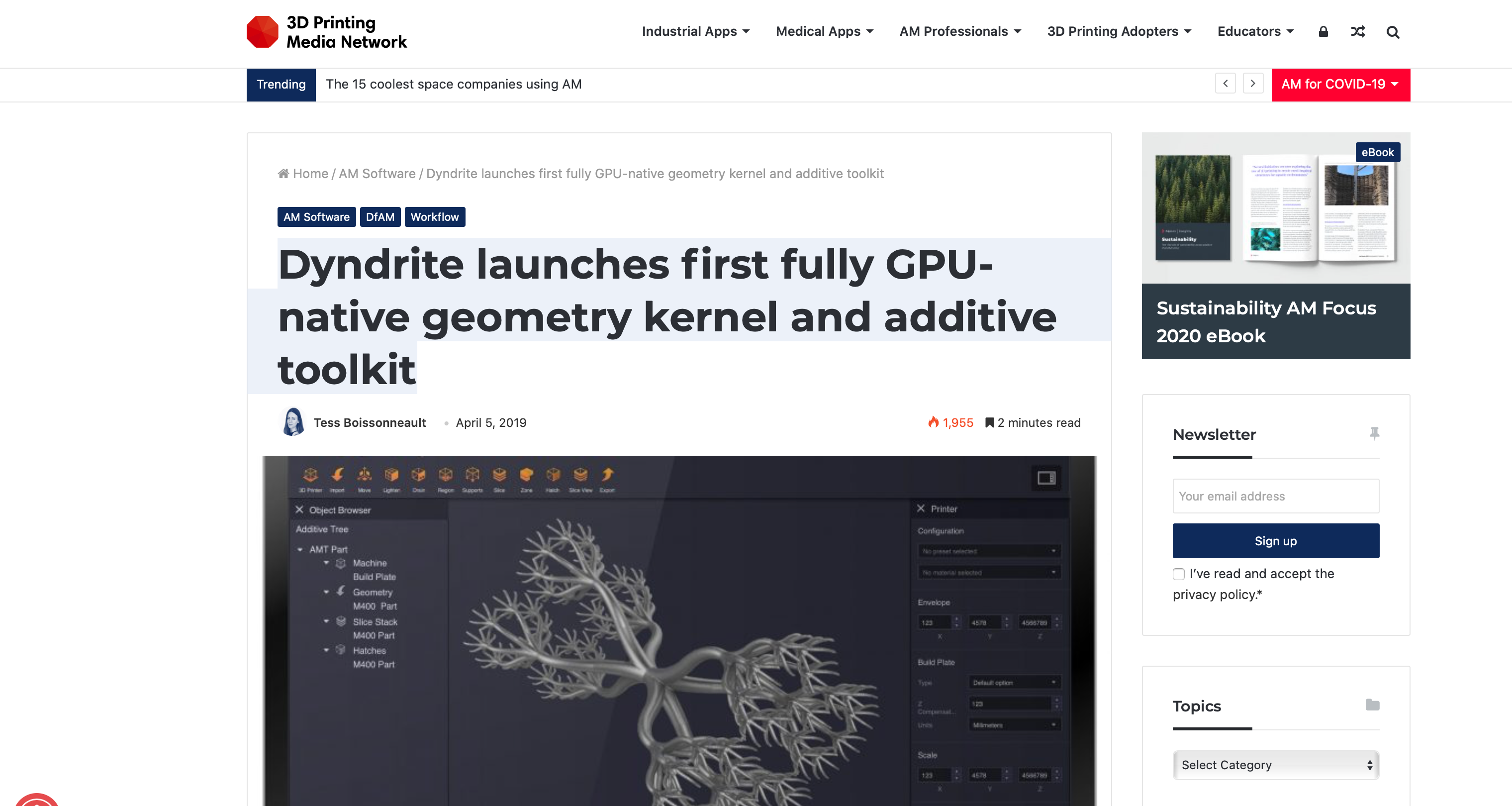 3D Printing Media: Dyndrite launches first fully GPU-native geometry kernel and additive toolkit ...