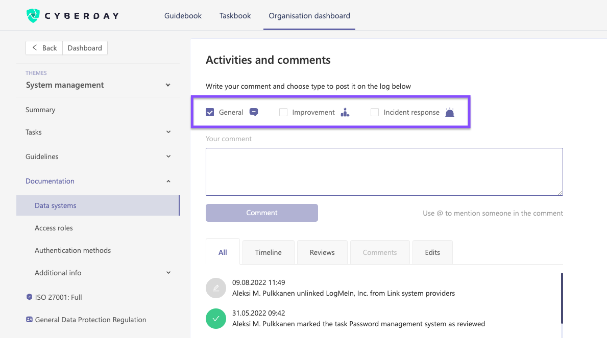(Product update) Revised event logs & improvement and incident response ...