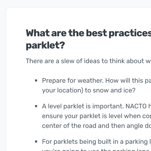 Complete guide to parklets — and how to build them | Parkade