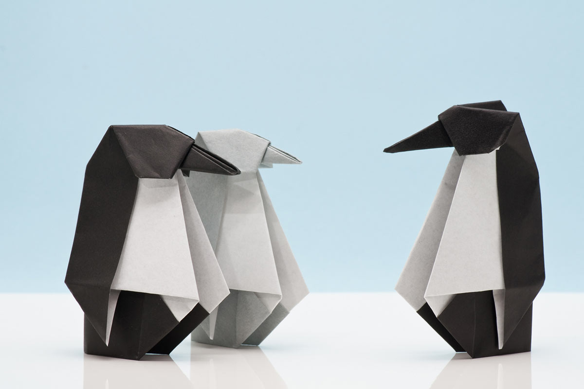  How To Make A Origami Penguin Easy Now Make A Squash Fold By 