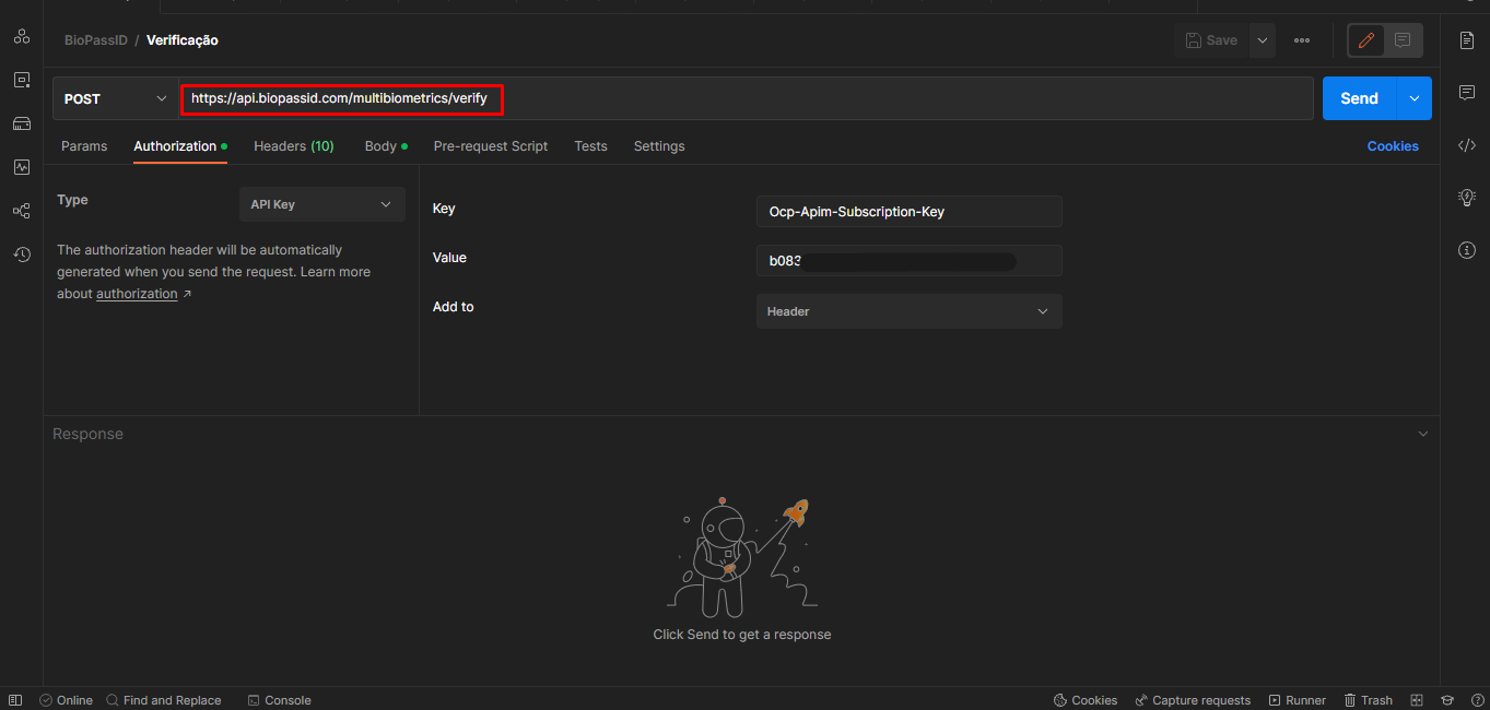 How to test a biometric API using Postman