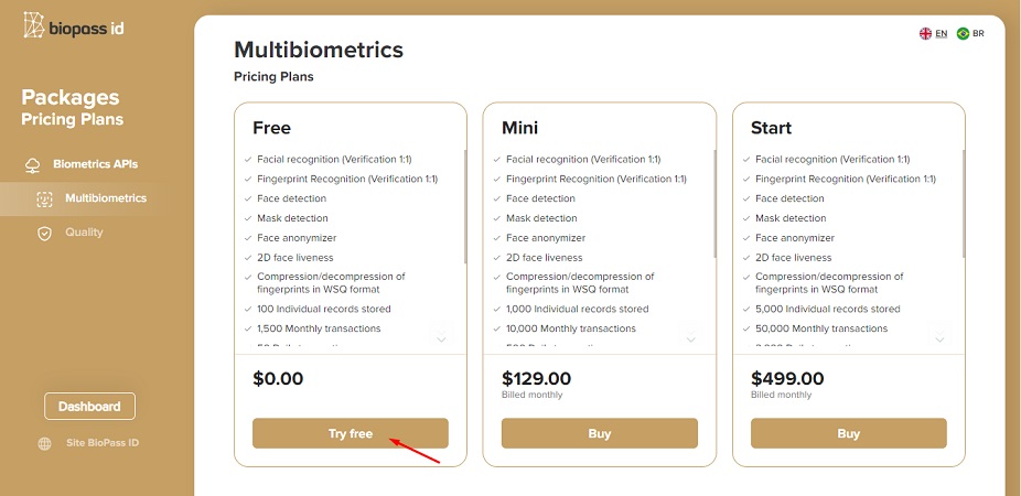 How to register a user's facial biometrics via Postman