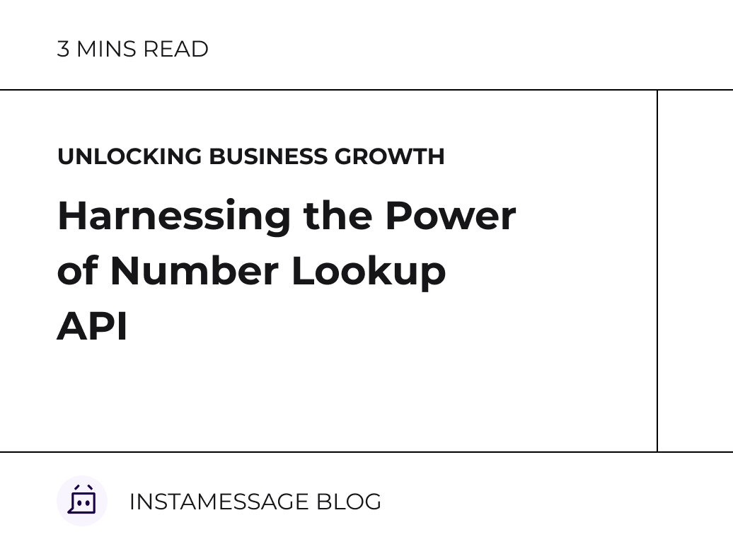 Number Lookup API | InstaMessage