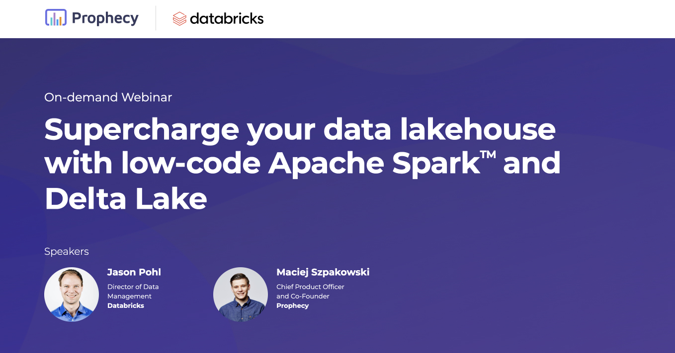 Supercharge your data lakehouse with low-code Apache SparkTM and Delta Lake