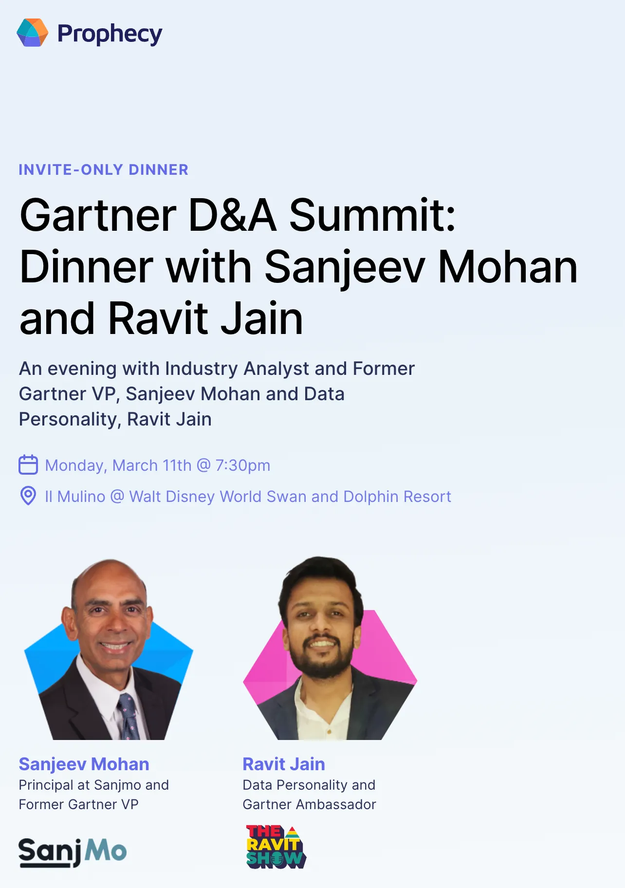 Gartner D&A Summit: Dinner with Sanjeev Mohan